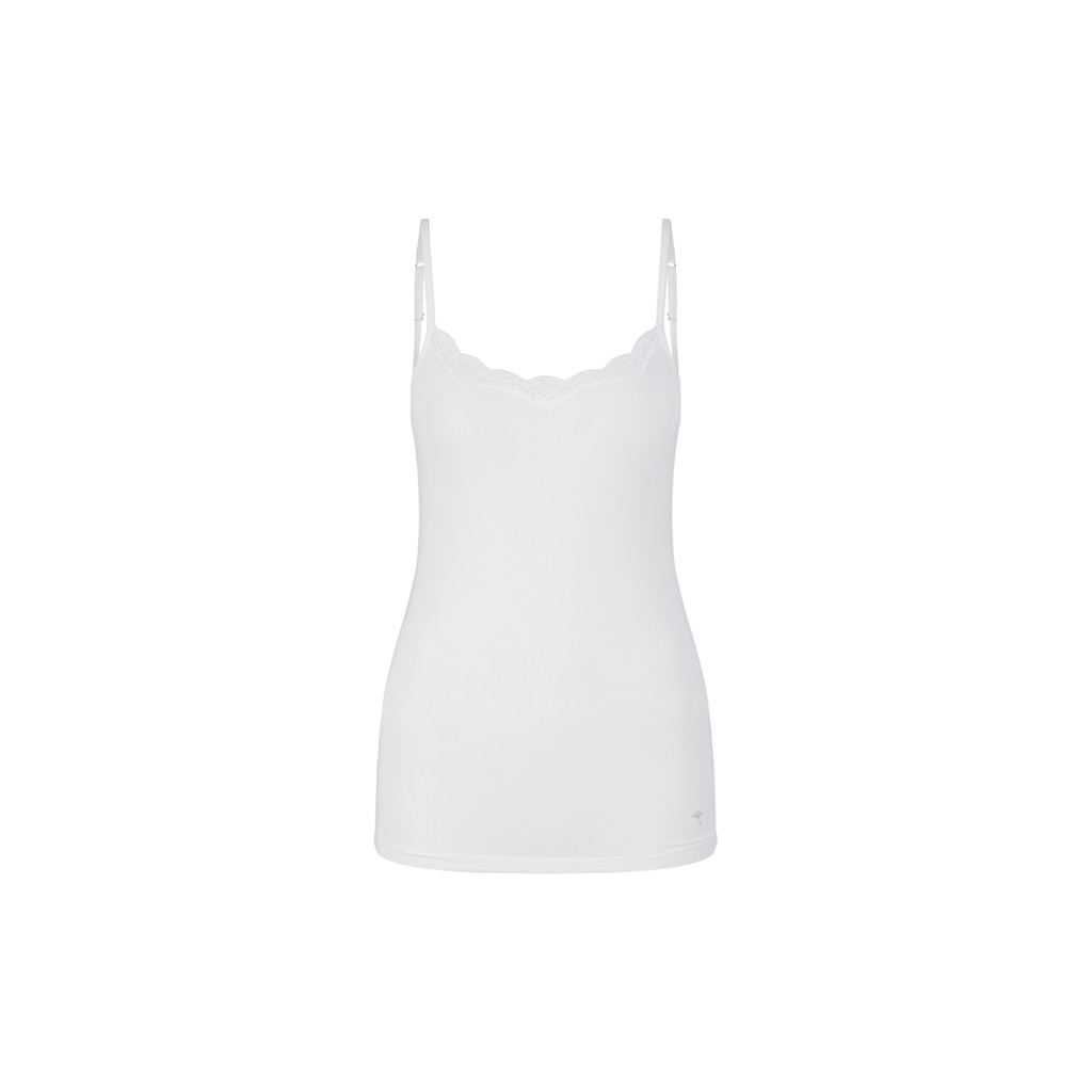 Lace-trimmed Spaghetti Strap Top in White - in the JOOP! Online Shop