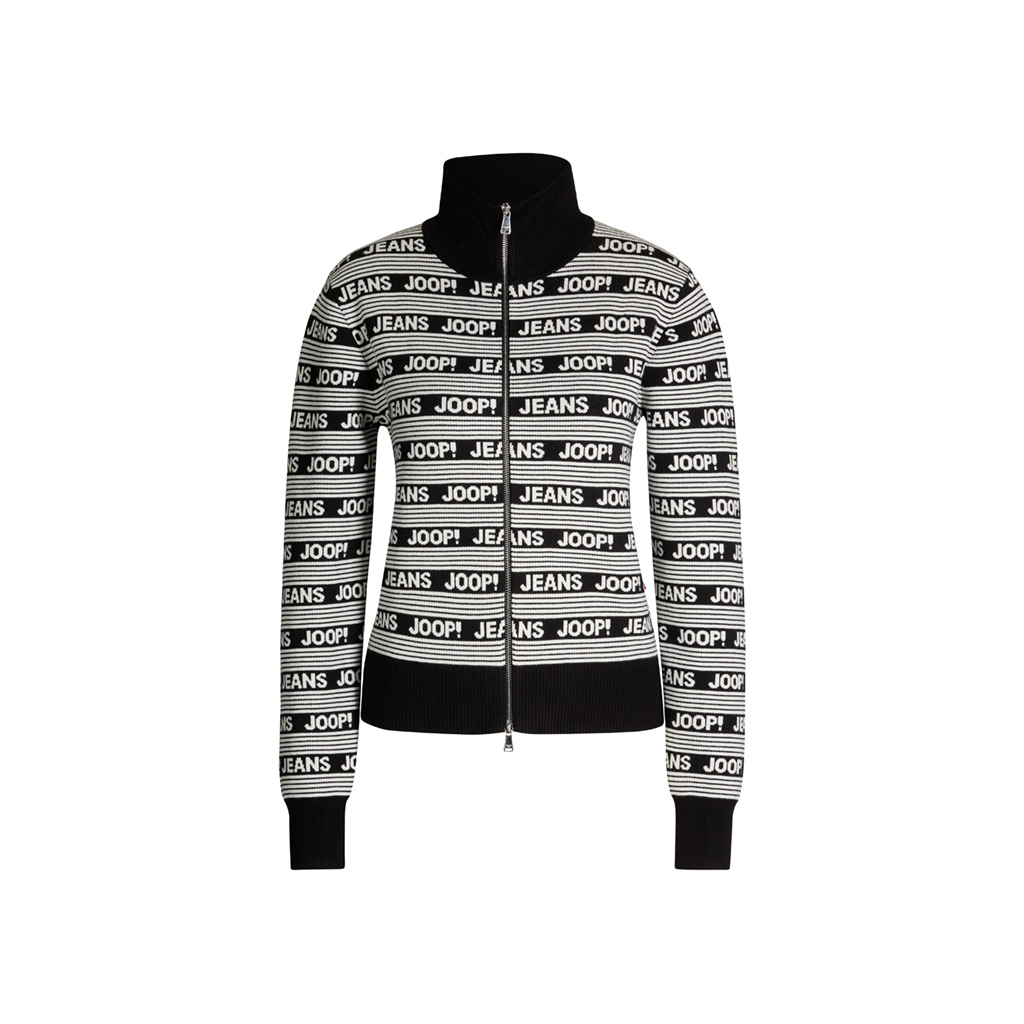 Kadri Logo Cardigan in a Black and White Pattern - in the JOOP! Online Shop
